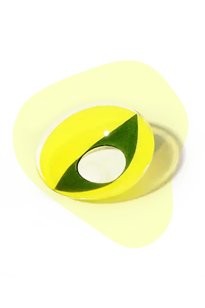 Yellow Cosplay Contacts | Cat Eye, Snake Eye & Vampire Designs