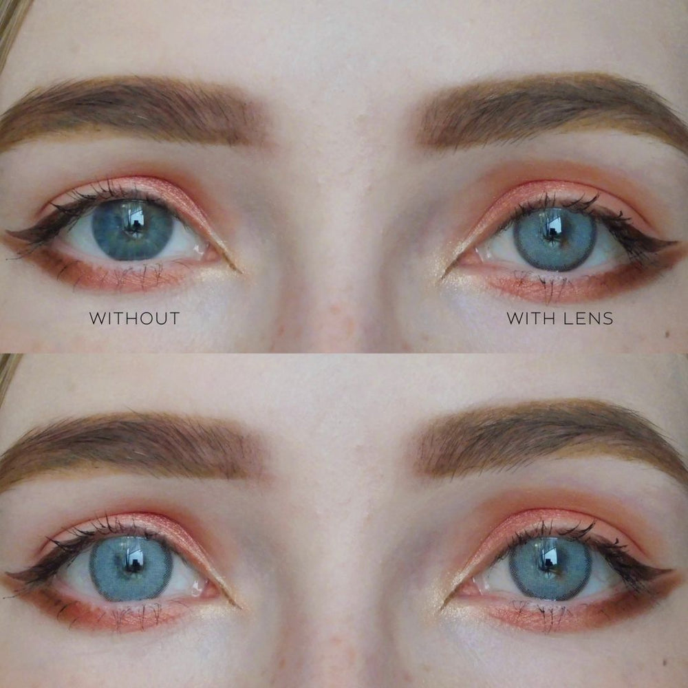 Night Veil Velvet Gray - Realistic Colored Contacts for Dark Eyes