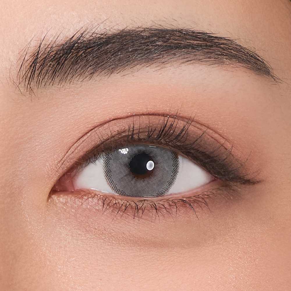 Night Veil Velvet Gray - Realistic Colored Contacts for Dark Eyes