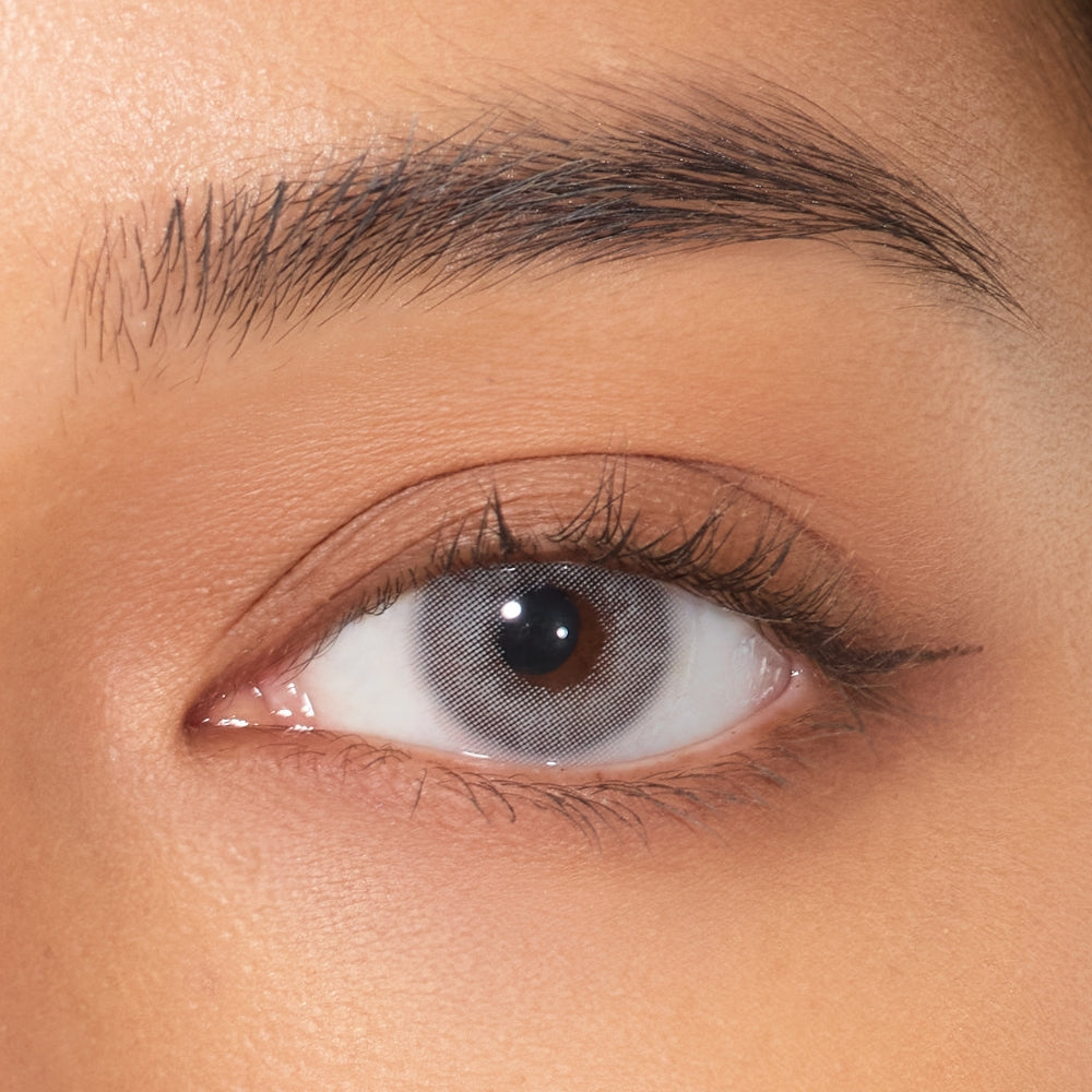 Moody Silent Gray - Natural Contacts for Dark Eyes | 1 Month