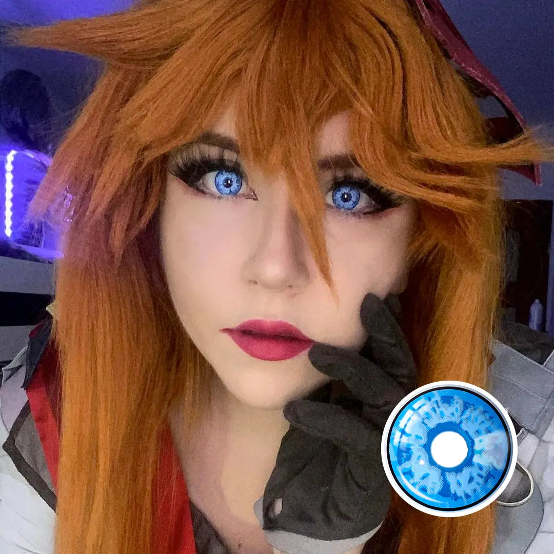 Gojo Satoru Cosplay with Blue Anime Contact Lenses