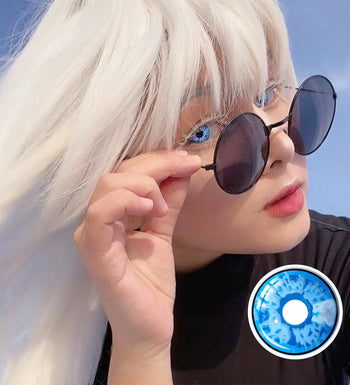 Gojo Satoru Cosplay with Blue Anime Contact Lenses – HONEYCOLOR