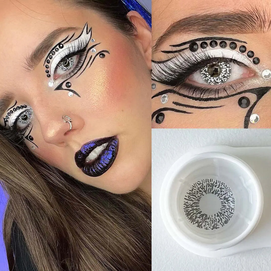 White Ghost Eyes Halloween Lens: Spooky, Sparkly, and Stunning ...