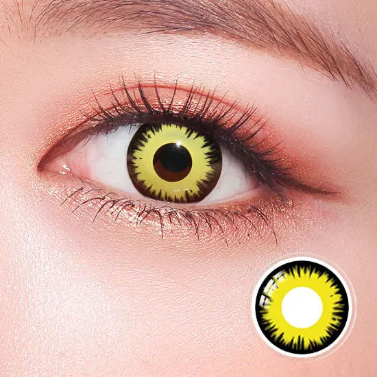 Yellow Eclipse Halloween Lenses - Unearthly Glow for Haunting Looks