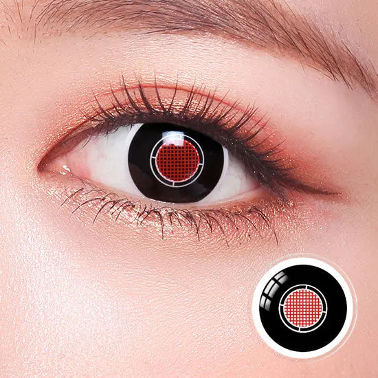 Black Robot Mesh Horror Lens